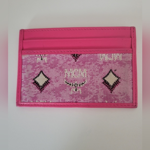 Bags | Mcm Veritas Pink Card Case | Poshmark